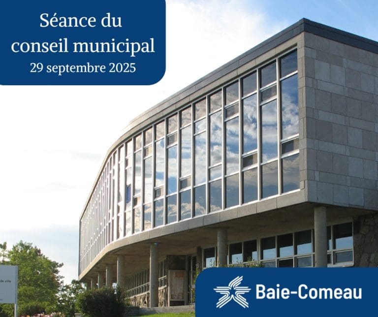 Séance ordinaire du conseil municipal - Ville de Baie-Comeau